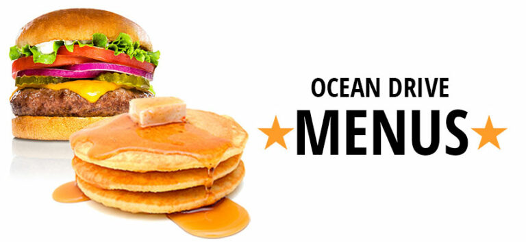 Cafe Americano Menu Ocean Drive | South Beach