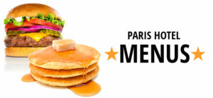 Menu Cafe Americano Paris Hotel | Las Vegas